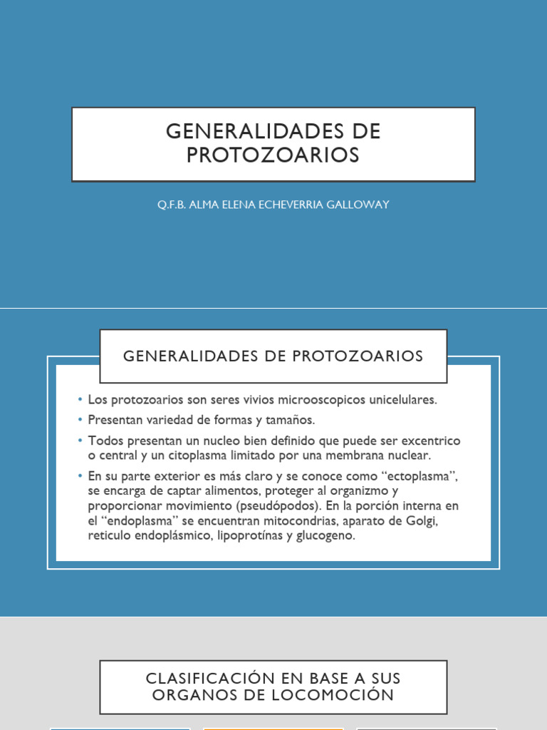 2.0 Generalidades de Protozoarios | PDF