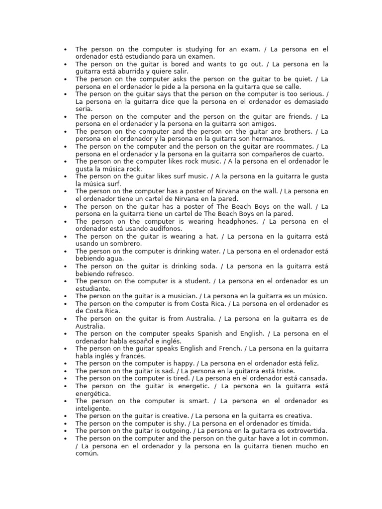 Sentences Roommates | PDF