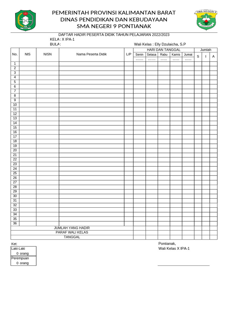 Format Absensi | PDF