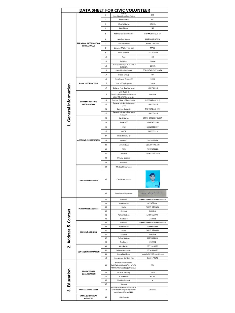 MD Rajiul SK CV | PDF