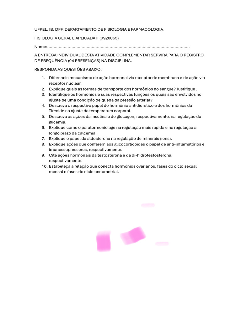 UFPEL-Atividade Complementar (04 PresenÃ As) | PDF
