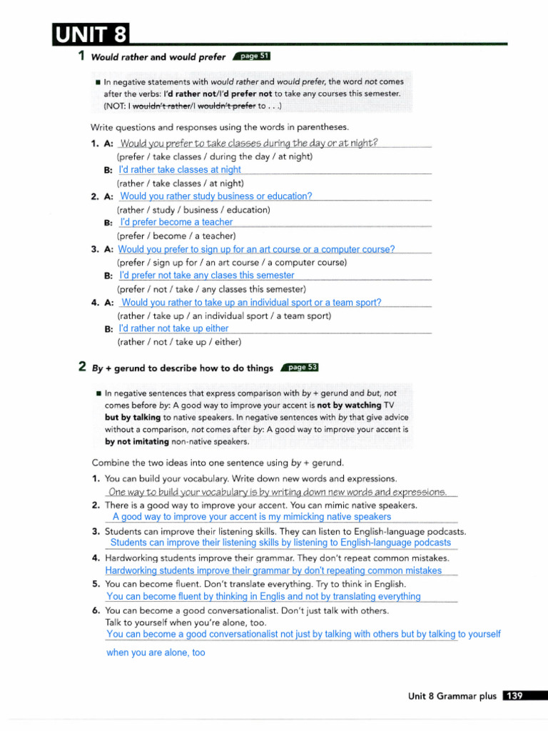 Grammar Plus 8 | PDF