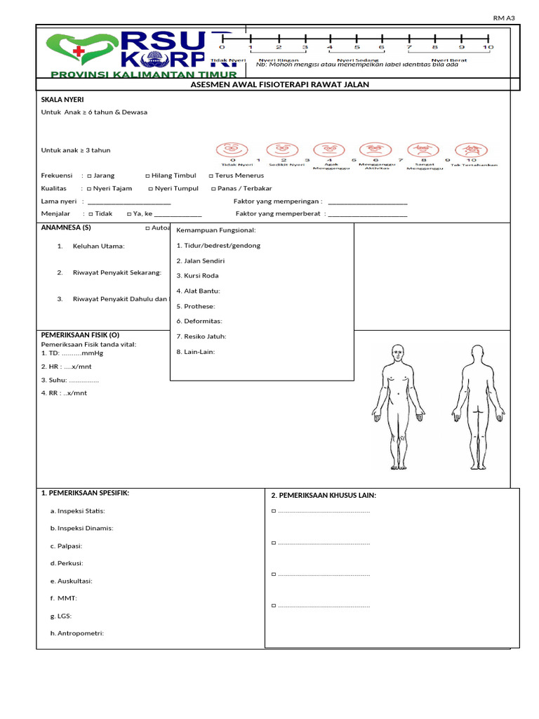 Asesmen Awal Fisioterapi | PDF