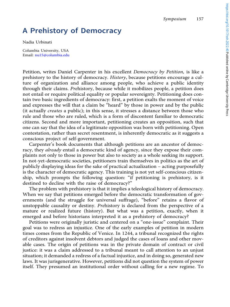 Prehistory of Democracy | PDF