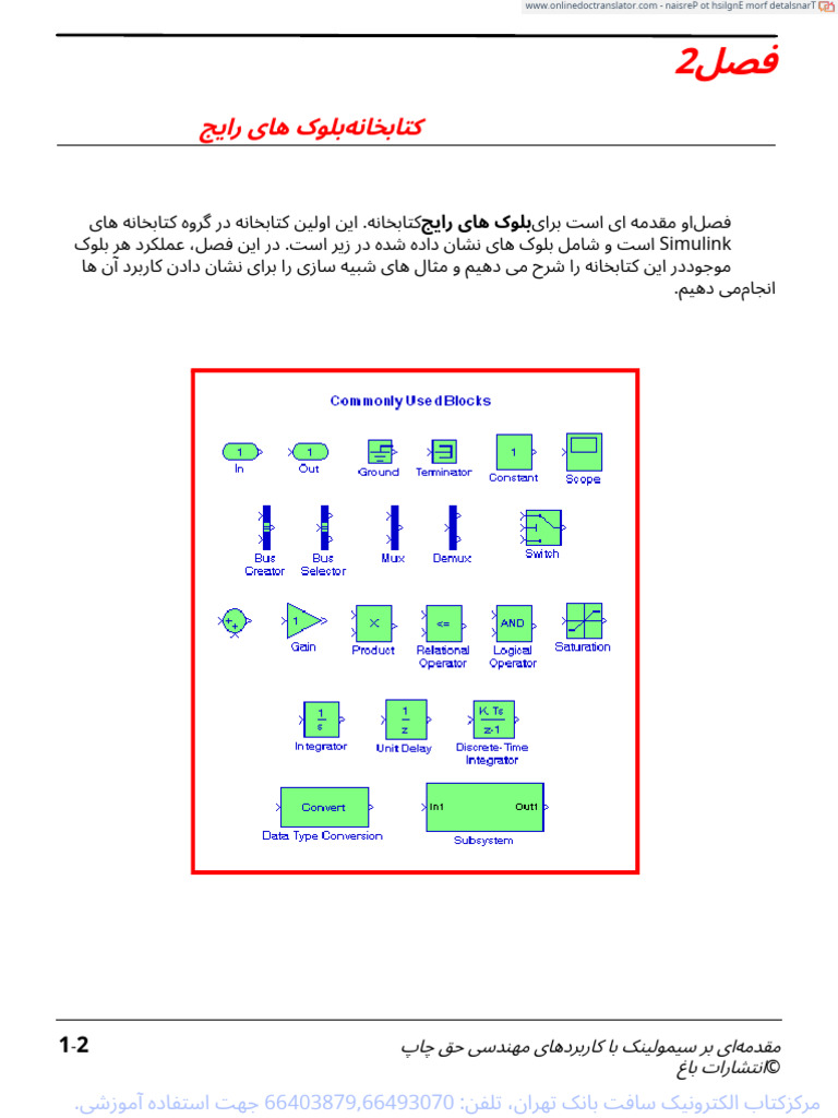 Introduction To Simulink With Engineering Applications 2006 (055-123) .En - Fa | PDF