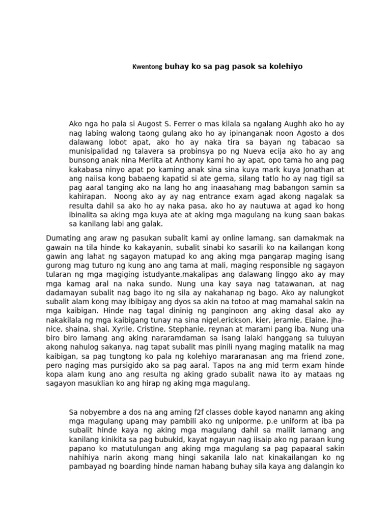 Kwentong Buhay | PDF