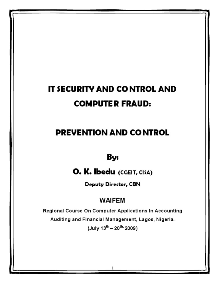 IT Security and Control | PDF | Cryptography | Public Key Cryptography