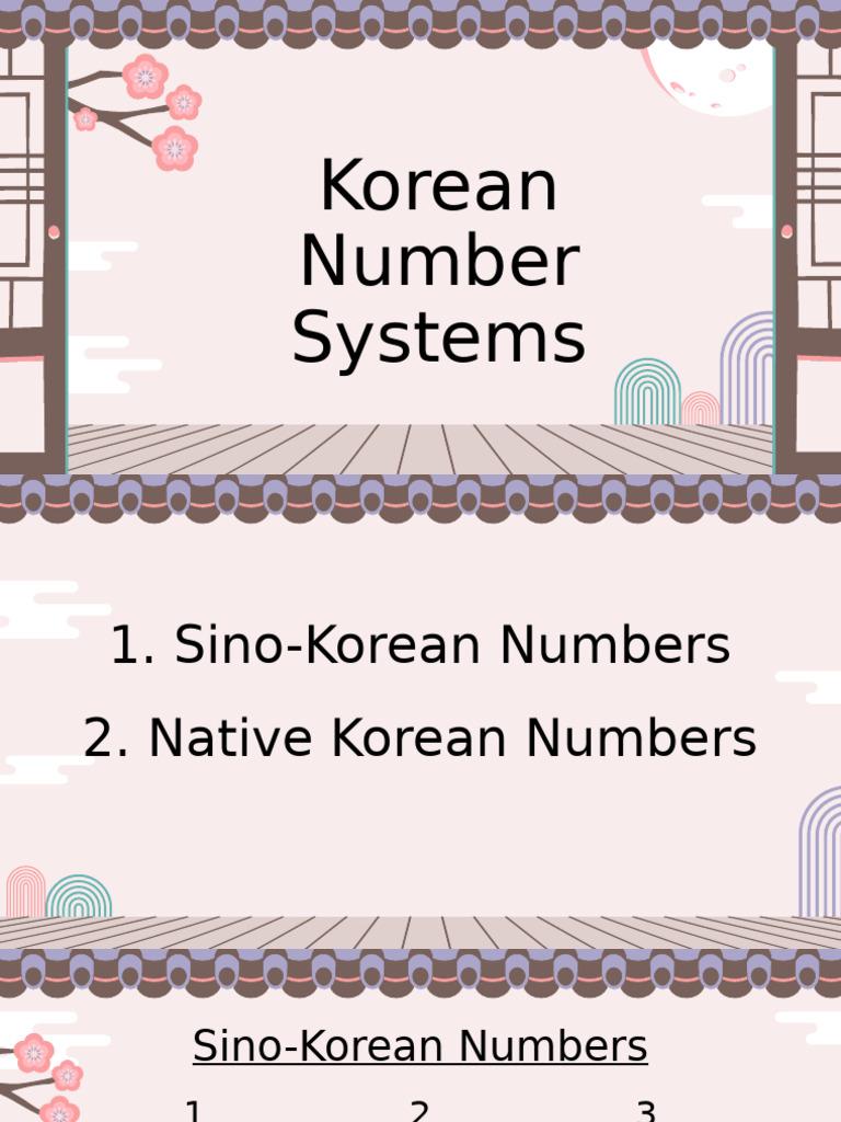 Korean Numbers | PDF