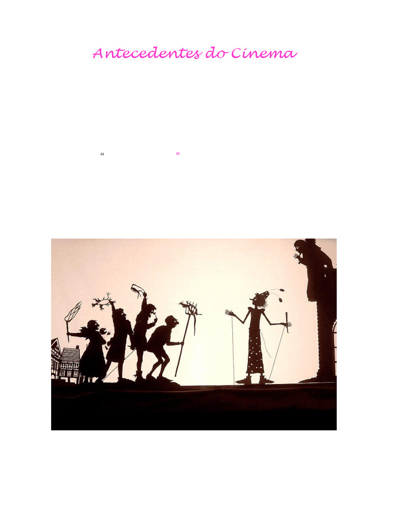 Antecedentes Do Cinema | PDF
