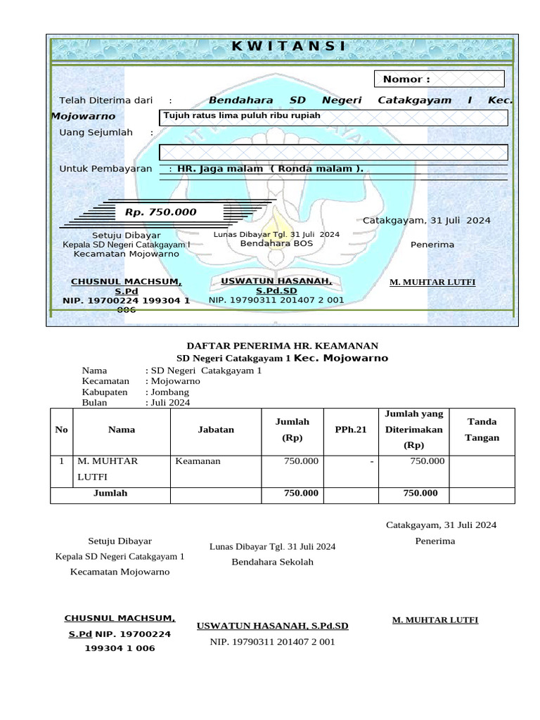 Kwitansi Ronda 2024.joss | PDF