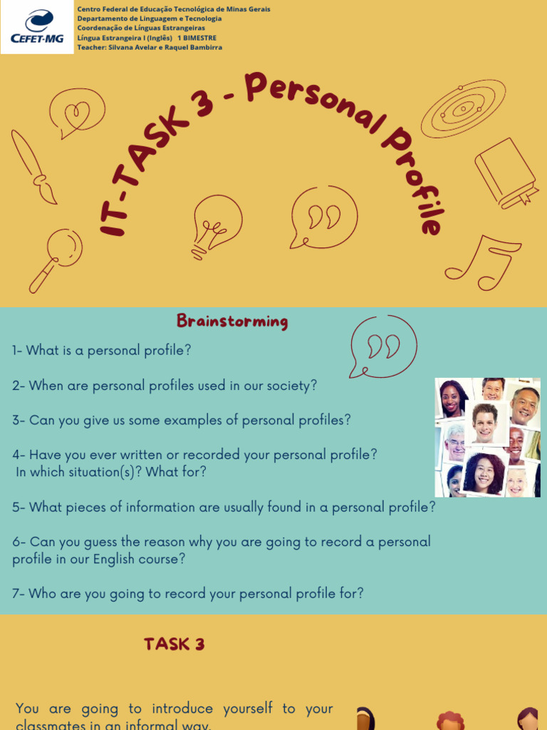 Slides 1T-TASK 3 - Personal Profile | PDF