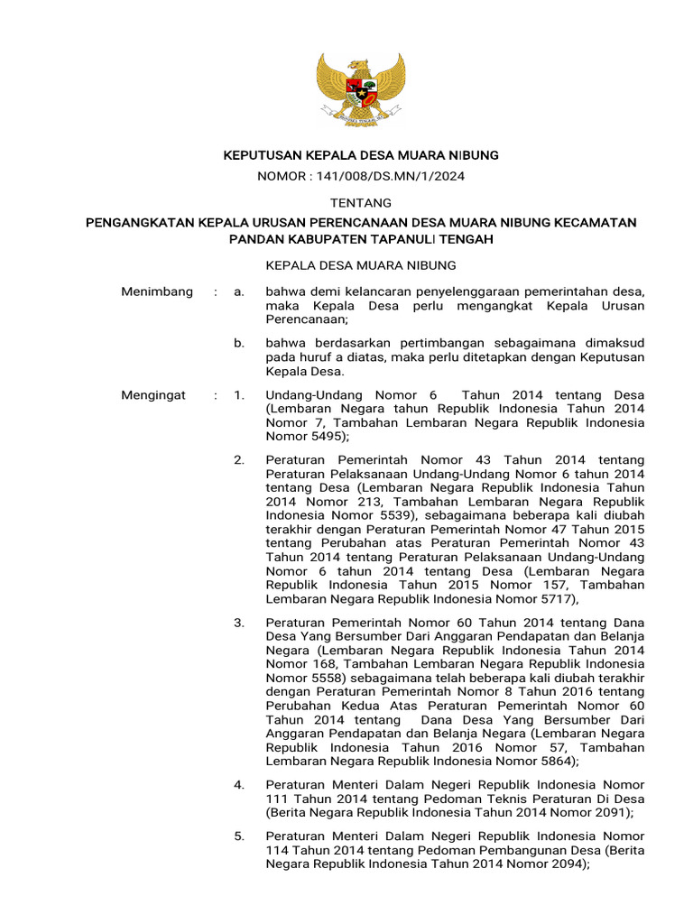 SK Kaur Perencanaan | PDF