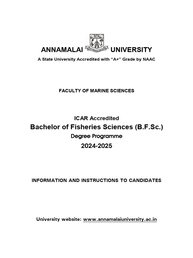 B.F.SC Prospectus 2024 2025 | PDF