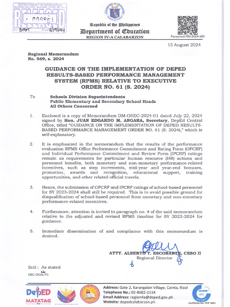 RM 2024 569 RPMS | PDF