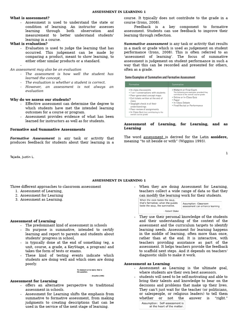 Assessment of Learning 1 Review | PDF | Educational Assessment ...