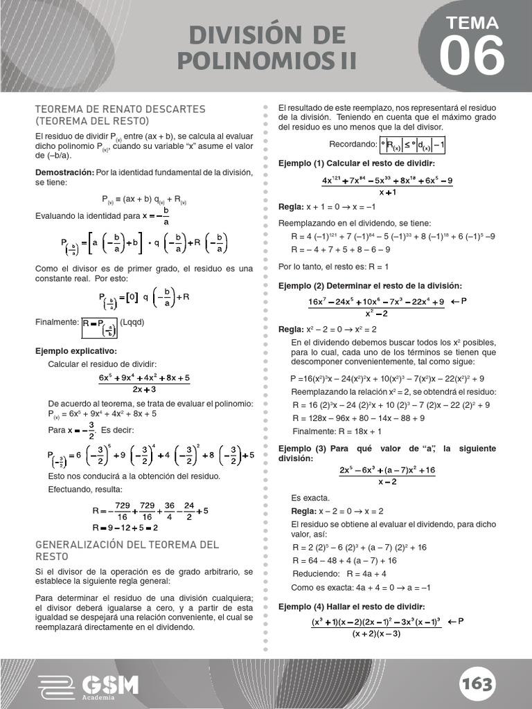 Álgebra Ai T6 | PDF