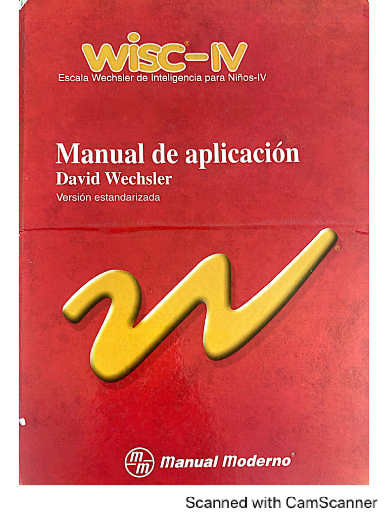 Manual de Aplicación Wisc | PDF
