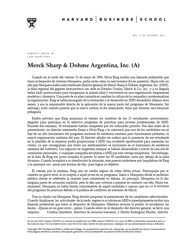 Caso Merck | PDF