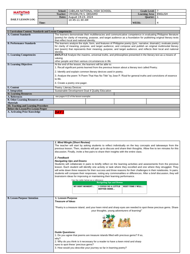 English 7 Q1-W4 | PDF