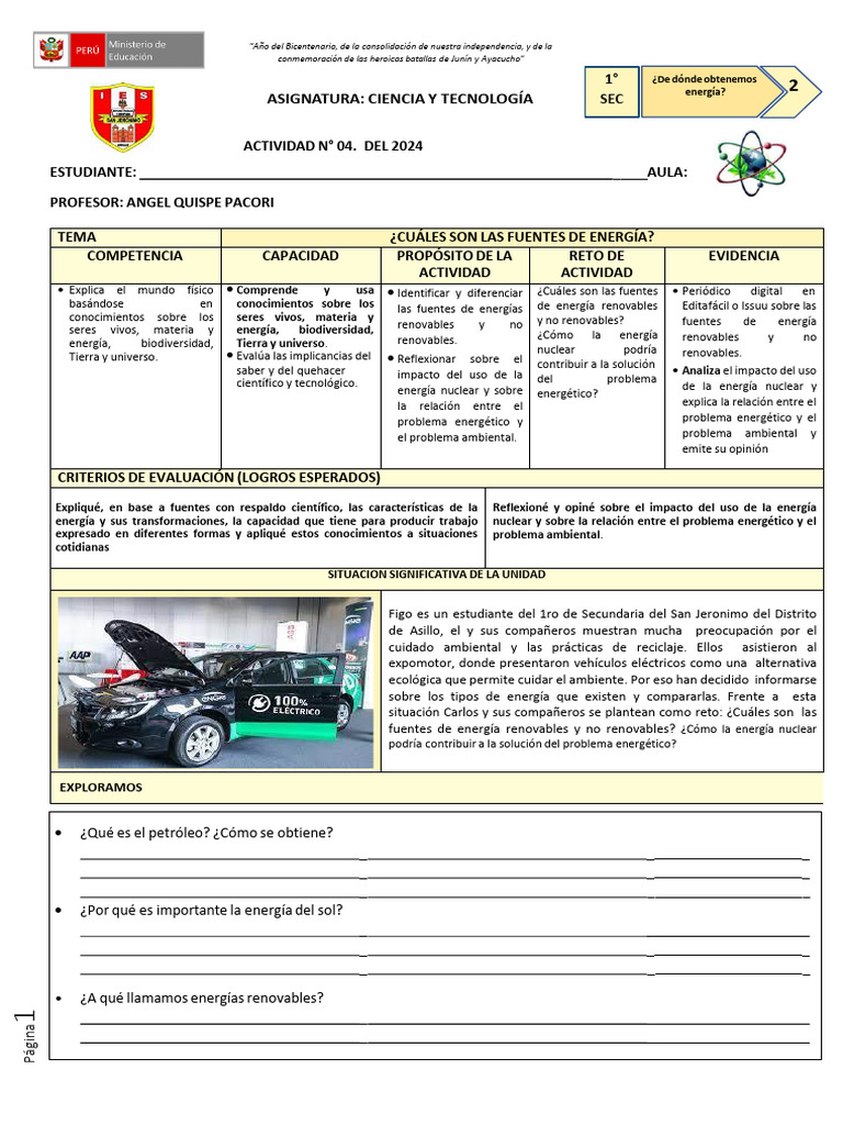(PDF) 1°sec - UNIDAD 2 - ACTIVIDAD 4 (CyT Explica 2024) - Cuáles Son ... (PDF) 1°sec - UNIDAD 2 - ACTIVIDAD 4 (CyT Explica 2024) - Cuáles Son ...
