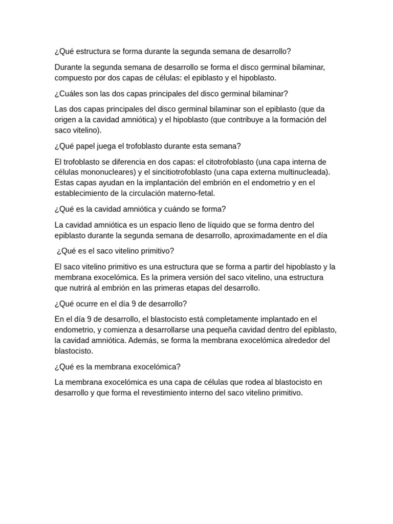 2da Semana Embriología | PDF