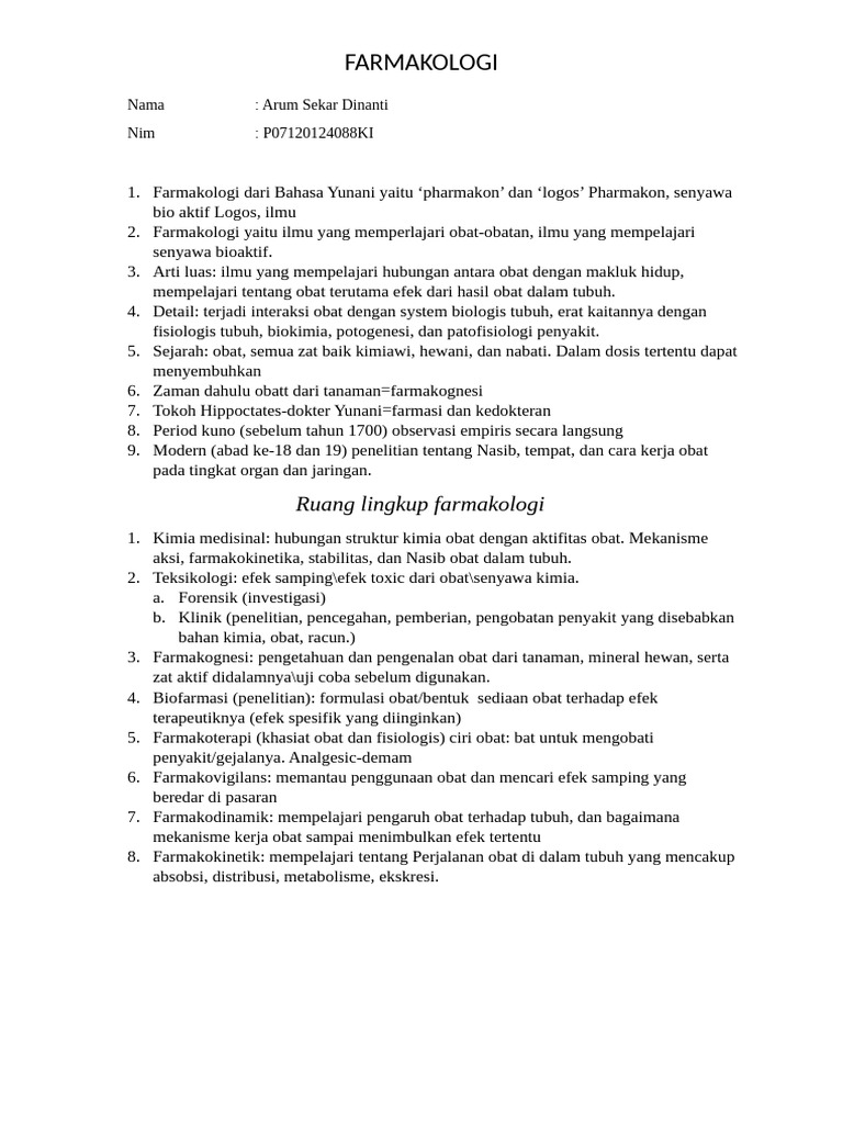 FARMAKOLOGI | PDF