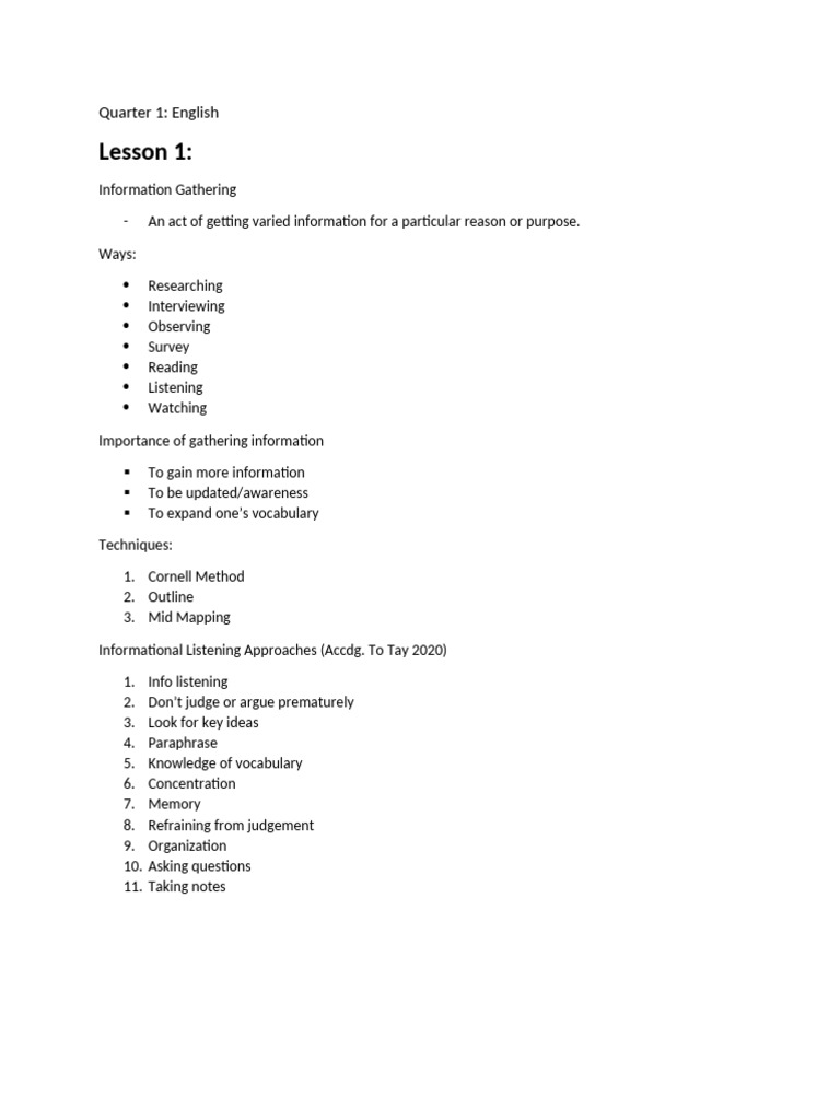 English Quarter 1 | PDF