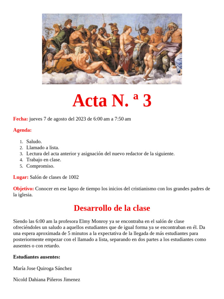 Plantilla Actas | PDF