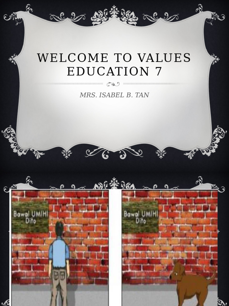 Welcome To Values Education 7 | PDF