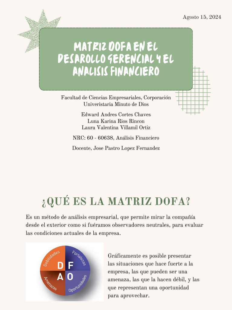 Presentación Matriz Dofa | PDF