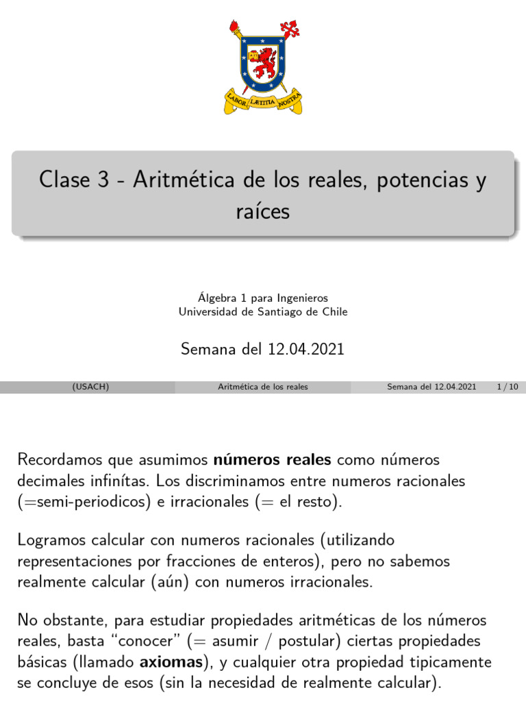 Clase 3 Algebra 1 | PDF