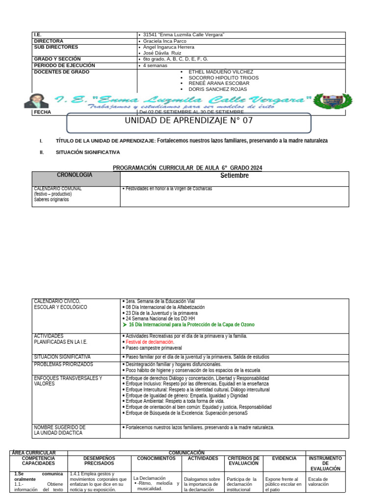 Unidad Setiembre | PDF