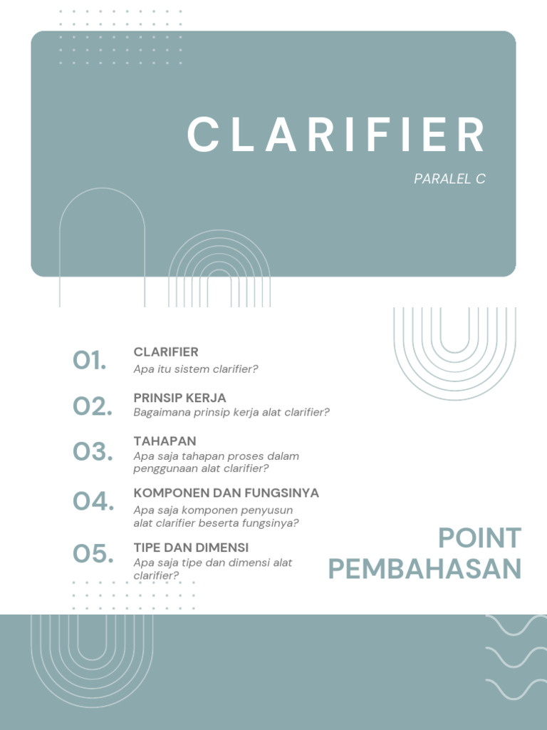 Paralel C - Clarifier - OTK 1 | PDF