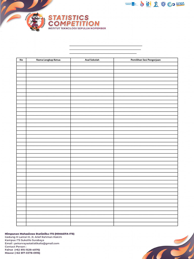Plottingan Pembagian Sesi Pengerjaan Penyisihan Station 2024 | PDF