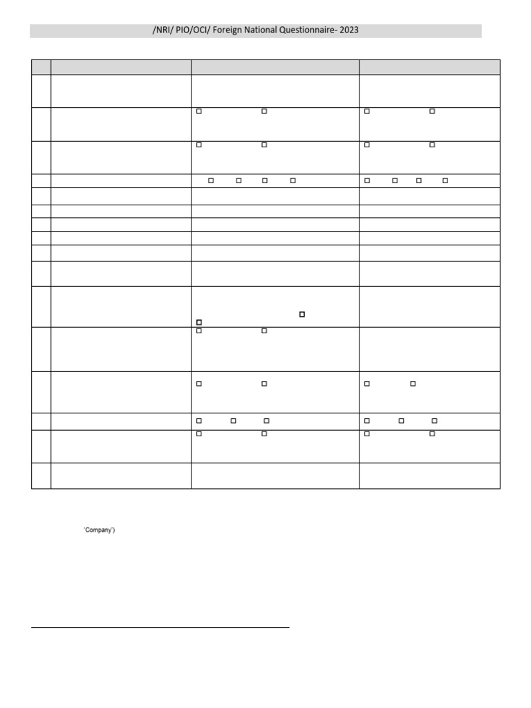 NRQ Format - Revised | PDF