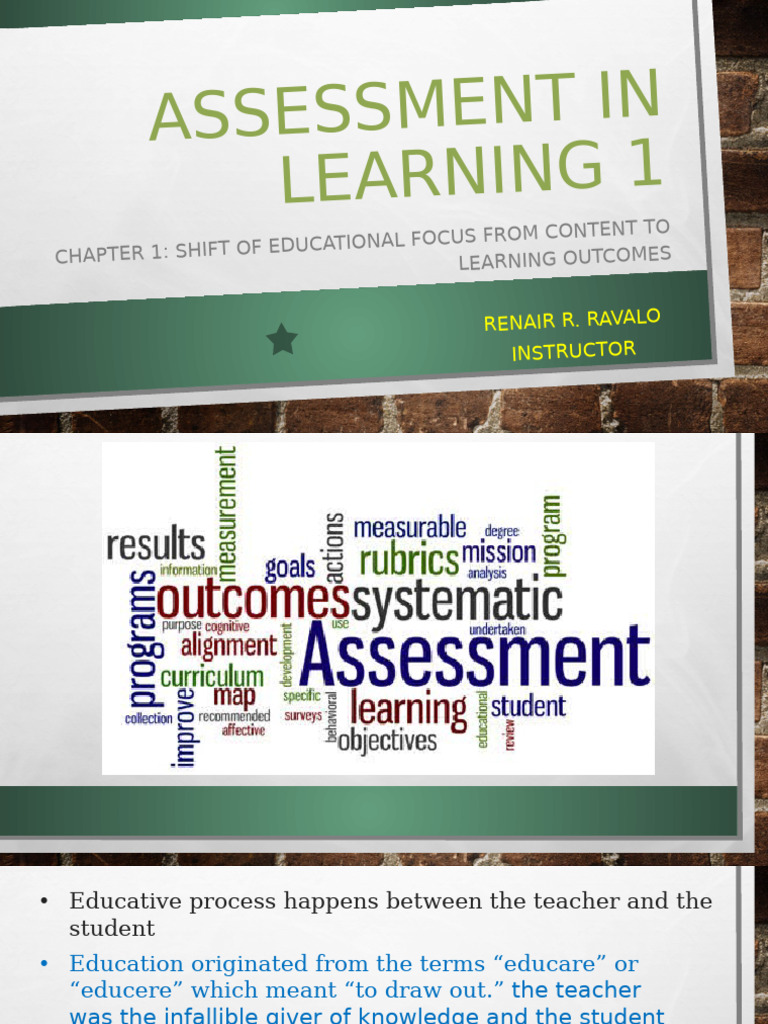 Chapter 1 - Shift of Educational Focus From Content To Learning ...