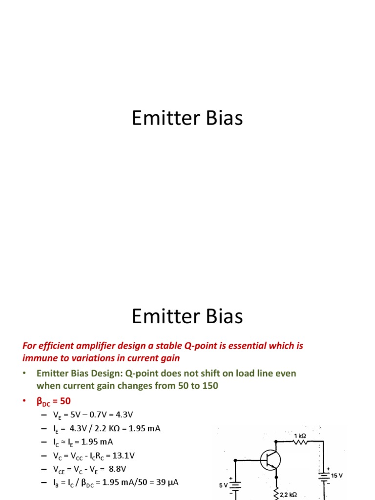 Lec-5 (Emitter Bias) | PDF
