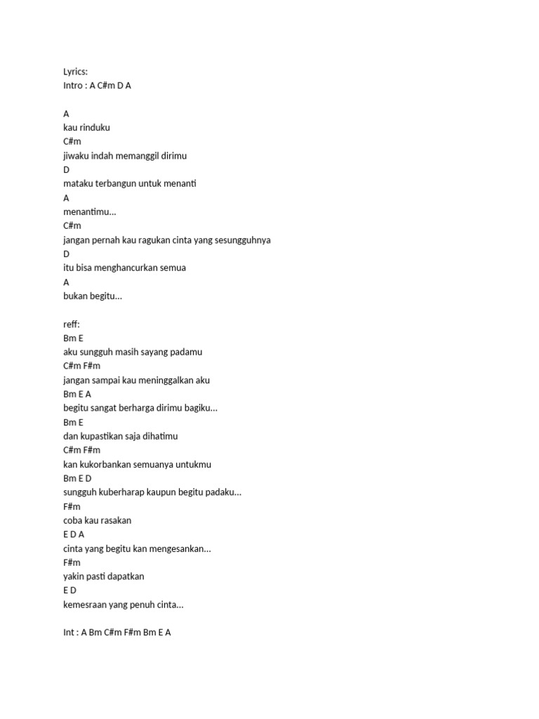 Aku Masih Sayang | PDF