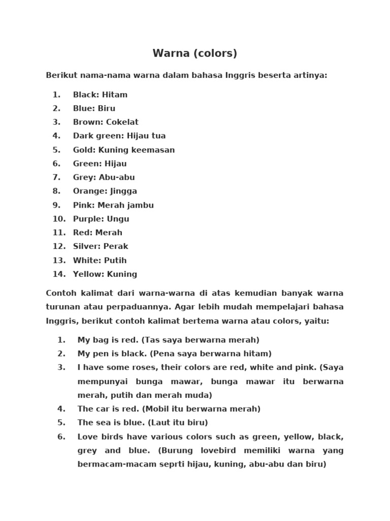 Mengenal Warna | PDF