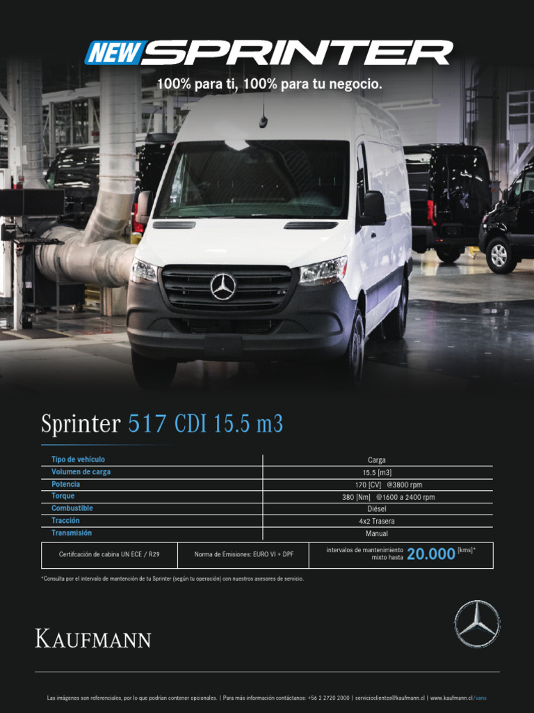 Ficha Tecnica CAR - NEW-SPRINTER-517-CDI-15.5-M3-MT | PDF