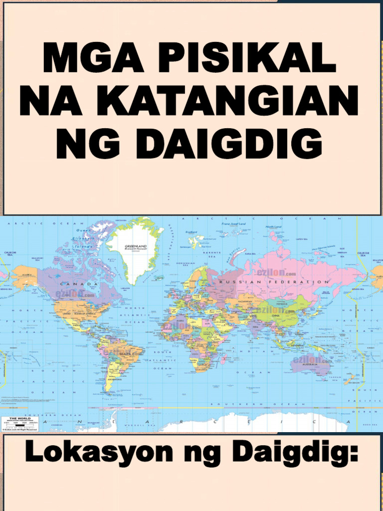 Mga Pisikal Na Katangian NG Daigdig 1 | PDF