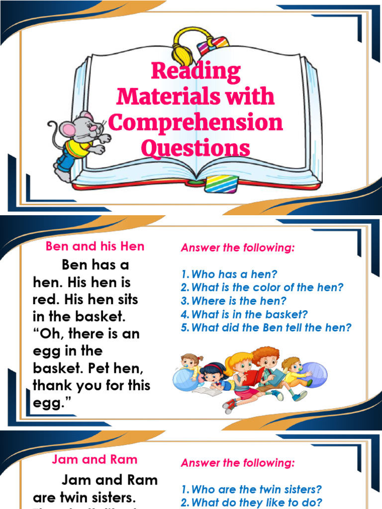 Reading Materials With Comprehension Questions | PDF