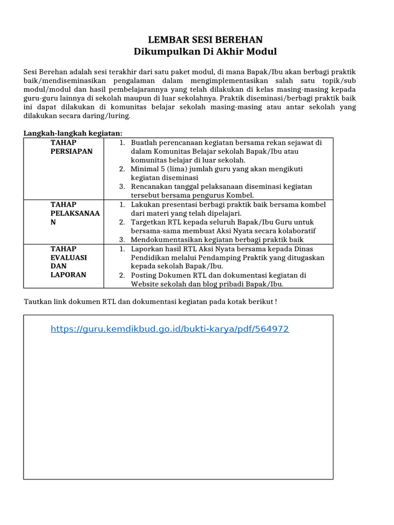 LEMBAR KERJA SESI BEREHAN-Dadan Moh Ramadhan | PDF