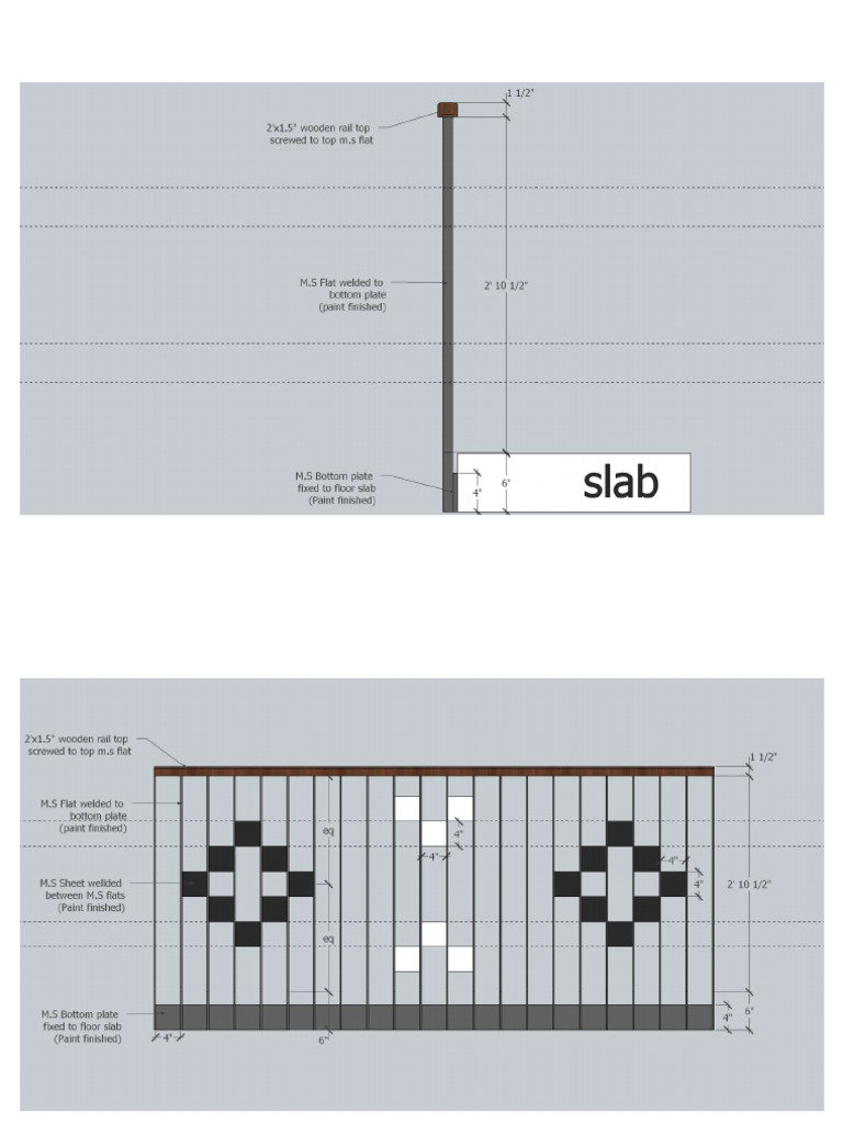 Typical Handrail Section Drawing A | PDF