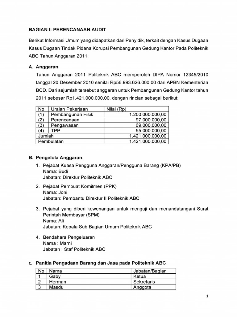 Buku Kerja Diklat Audit PKKN | PDF