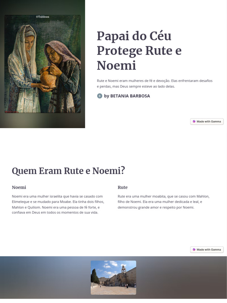 Papai Do Ceu Protege Rute e Noemi | PDF