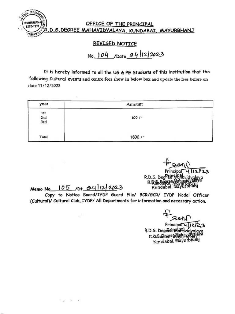 Revised Notice | PDF