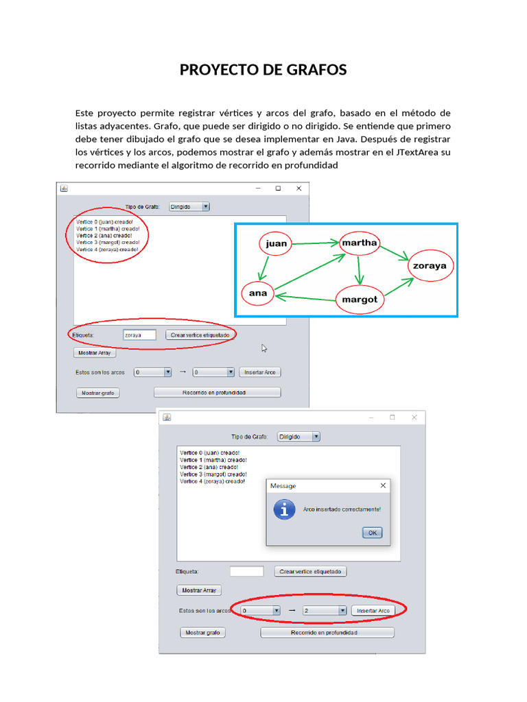 Proyecto de Grafos en Java: Listas Adyacentes | PDF