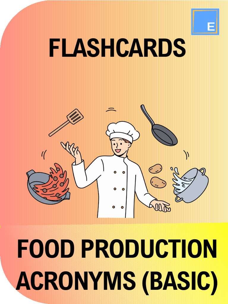 Food Production Basic Acronyms | PDF | Teaspoon | Gallon