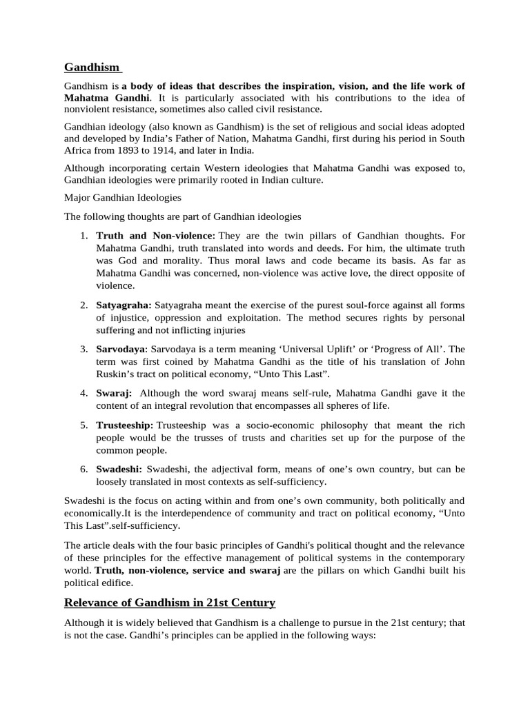 Gandhism 2 | PDF